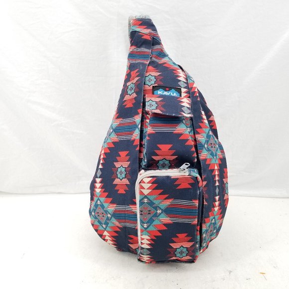 kava | Bags | Kavu Rope Sling Bag Rare Navajo Aztec Pattern All Zippers ...